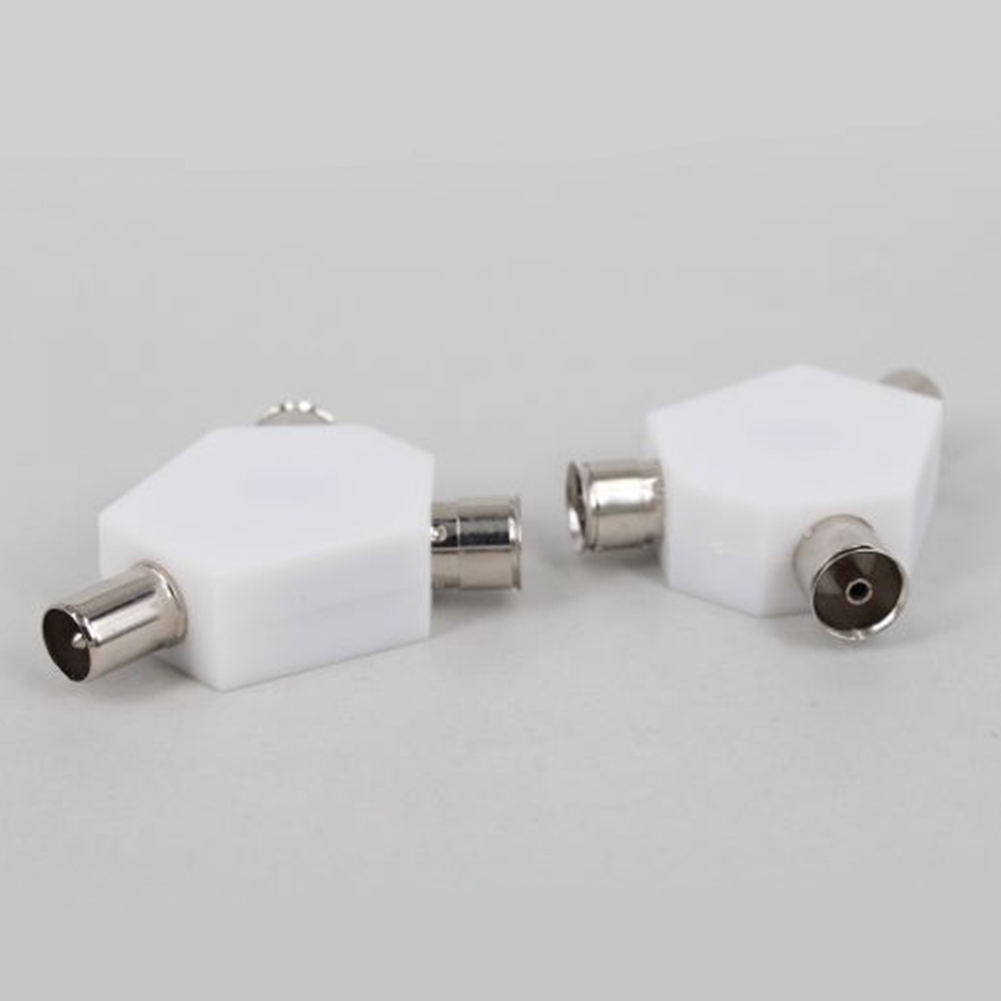 อะแดปเตอร์ TV Aerial 3 Way Splitter Male to Female Connector Coaxial RF ...