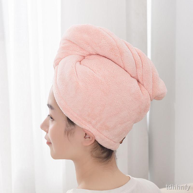 Double Layer Thickening Dry Hair Hat Super Absorbent Rub Long Hair ...