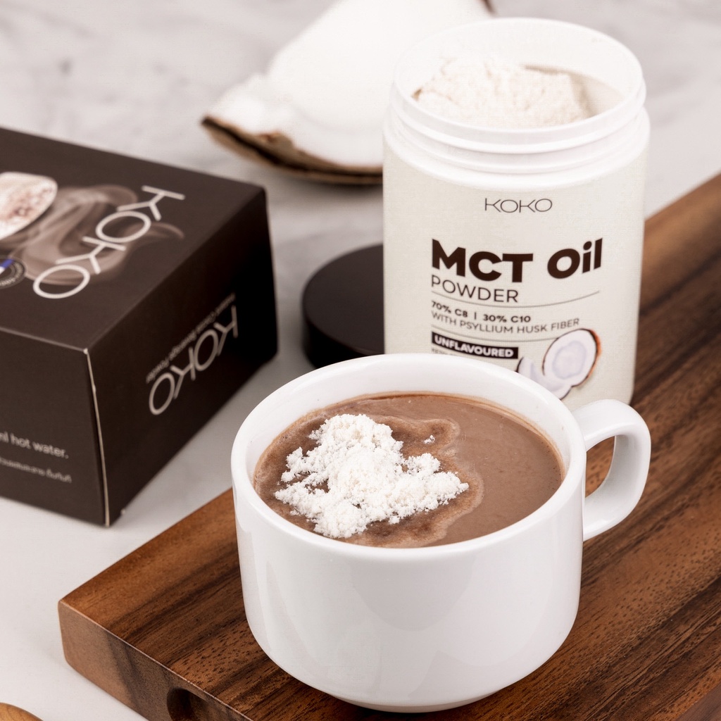 MCT OIL POWDER Unflavored Caramel flavored (รสธรรมชาติ)(รสคาราเมล ...