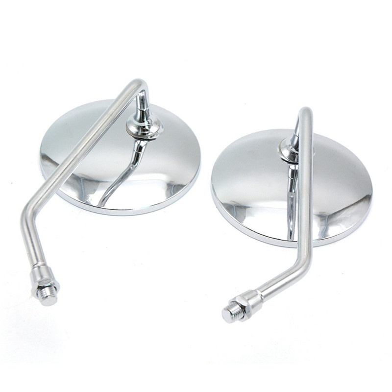 2pcs Motorcycle Mirrors Round Mirror Motorcycle Long Stem for Kawasaki ...
