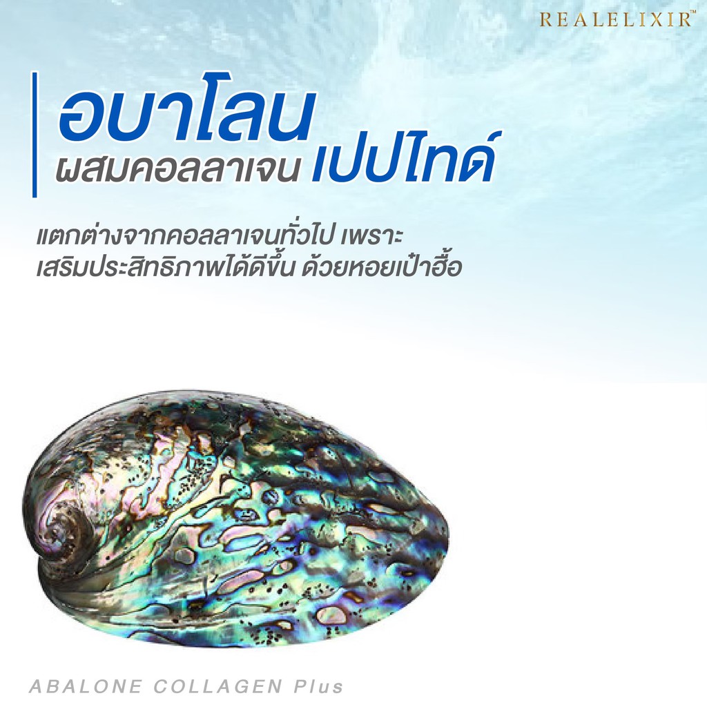 Real Elixir Abalone Collagen (คอลลาเจนจากหอยเป๋าฮื้อ) โปร 7 กระปุก ...