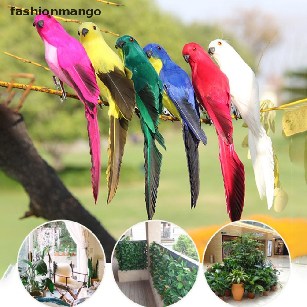 fashionmango 2020 New 20cm Cute Colorful Artificial Parrots Bird Home ...