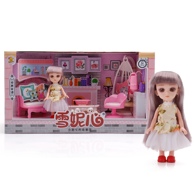 Xue Ni ตุ๊กตาบาร์บี้สาวเจ้าหญิงของขวัญจำลองตุ๊กตาเขย่าฉากแต่งตัวเด็กของ ...