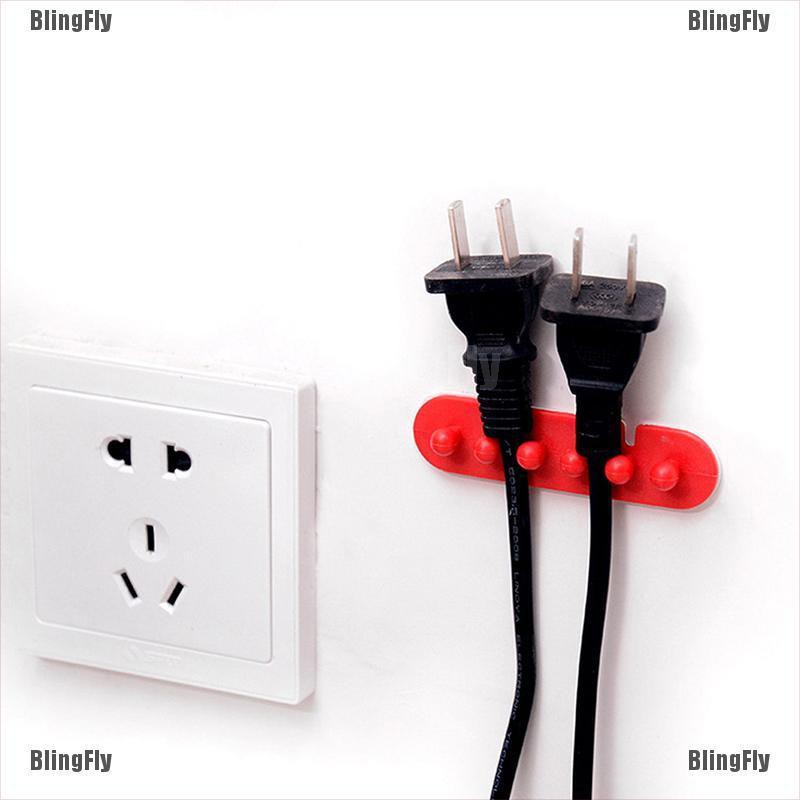 Bling 2pcs Wall Adhesive Power Plug Holder key Hanger Hook electric ...