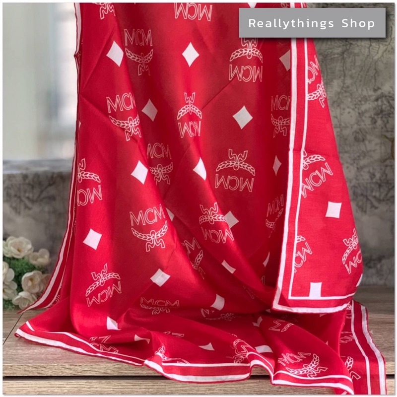 ผ้าพันคอ ผ้าคลุมไหล่ MCM Monogram Squre Scarf - reallythings_shop ...
