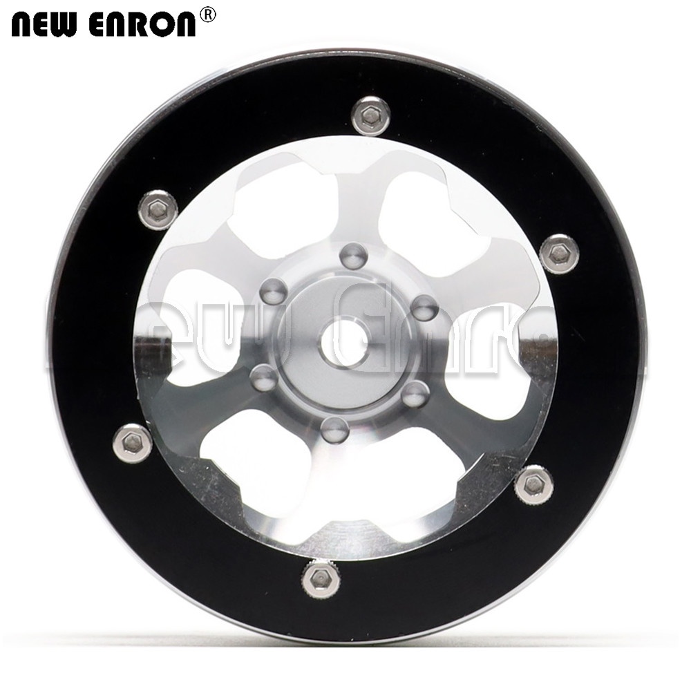 4Pc 1.9 inch Alloy Beadlock 6-Spoke RC Hub Wheel Rim For Car D90 D110 ...