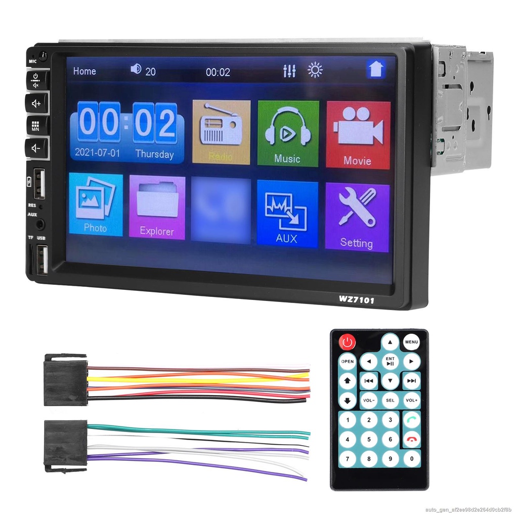 Single Din Car Stereo 7 Inch Lcd Touchscreen Monitor Bt Mp5 Player Fm ...