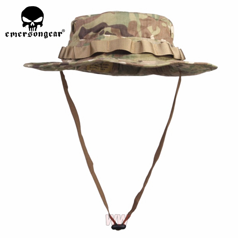 EMERSON Boonie Hat Military Tactical Army Hat Anti-scrape Grid Fabric ...
