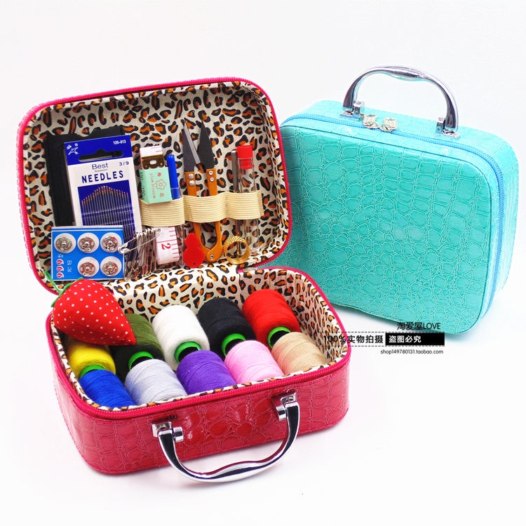 Household sewing box set portable portable sewing storage box sewing ...
