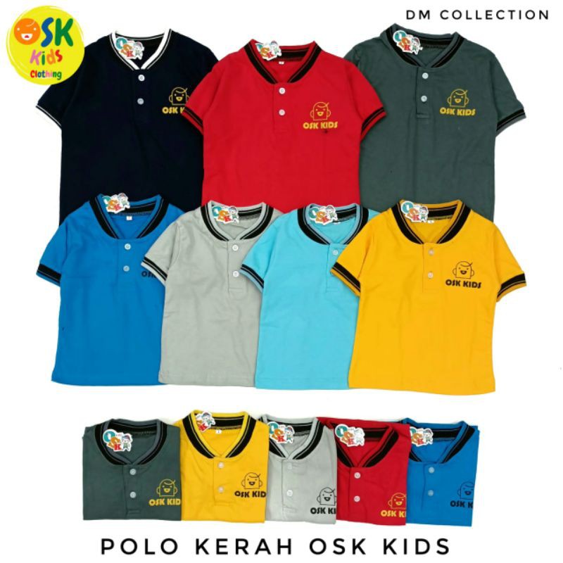 (1-7Th) Osk เสื้อโปโลคอปกสําหรับเด็ก - albana_kids.th - ThaiPick