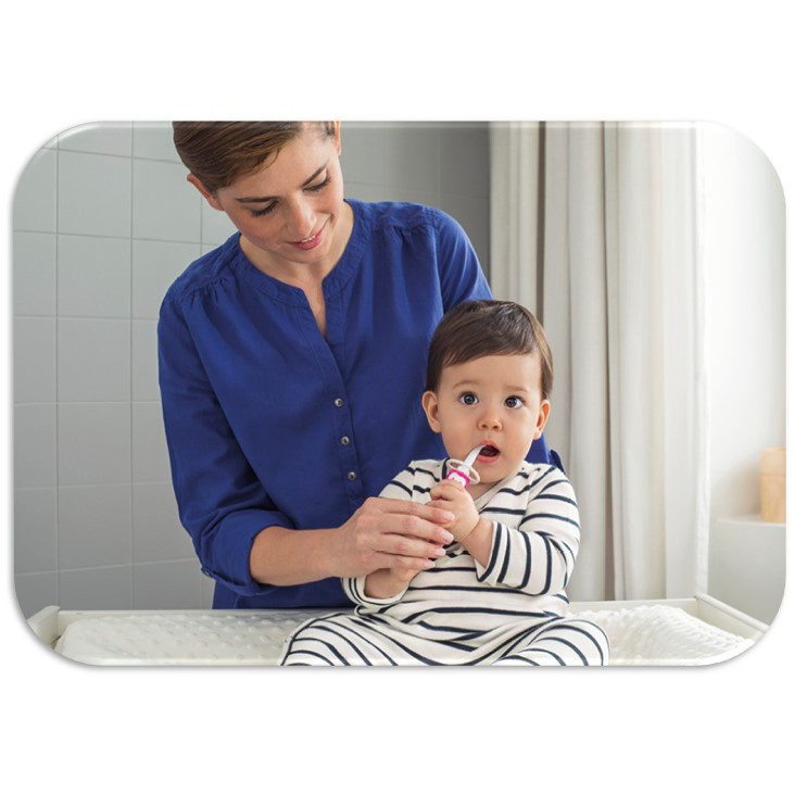 MAM แปรงสีฟันสำหรับเด็ก 5 เดือน ขึ้นไป พร้อมที่กันแปรงลงคอD291 - mambabythailand - ThaiPick