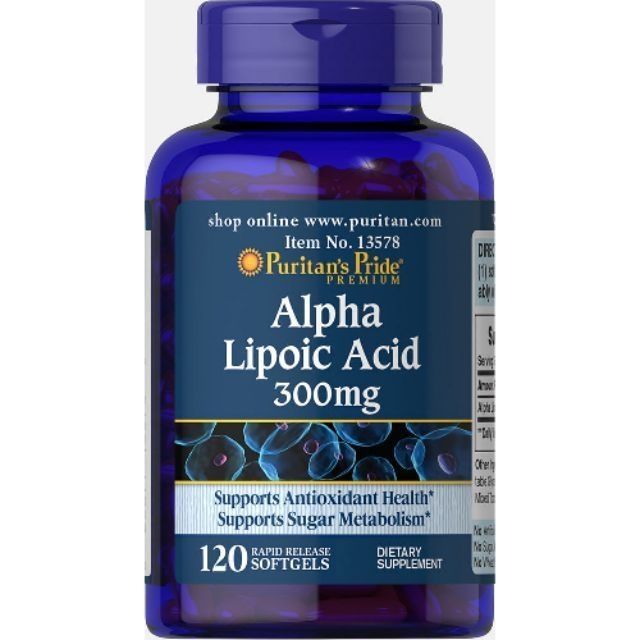 พร้อมส่ง แท้ Puritans Pride Alpha Lipoic Acid (ALA) 300 mg 60 และ 120 ...