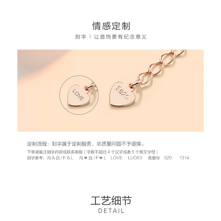 JigmeเงินรอบเอวS925สร้อยข้อมือเงินหญิงกุหลาบทองinsเล็กๆน้อยๆออกแบบ ของขวัญวันวาเลนไทน์ที่จะส่ง ...