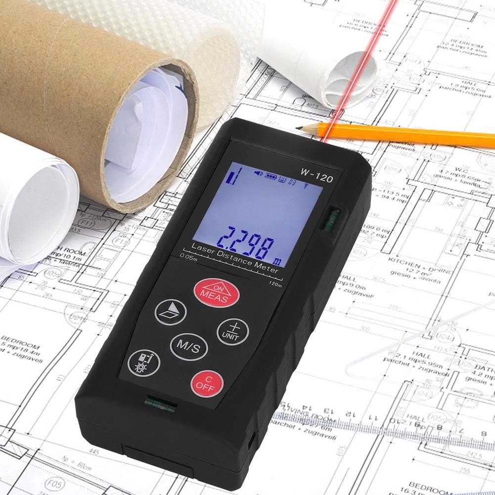 Double Tool Rangefinder W-120 Distance Bubble Digital Black Horizontal ...