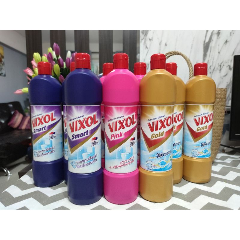 VIXOL วิกซอล น้ำยาล้างห้องน้ำ สมาร์ท สีม่วง 900 มล. (ทั้งหมด 2 ชิ้น ...