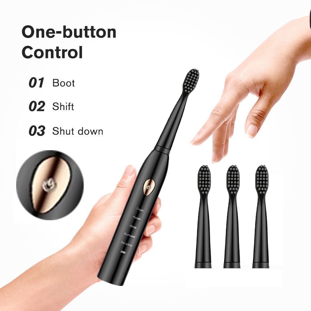 FUTURE???? 4 Brush Heads Electric Toothbrush IPX7 Waterproof Timer ...