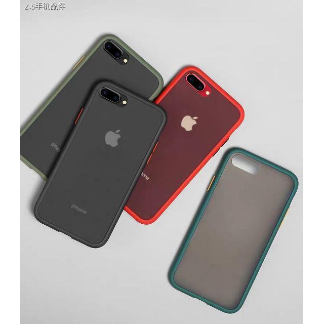 ﹍เคส หลังด้านขอบสี 10สี รุ่น iPhone 6 6s iphone7 iphone8 iphone6plus 6s plus iphone7plus 8plus ...