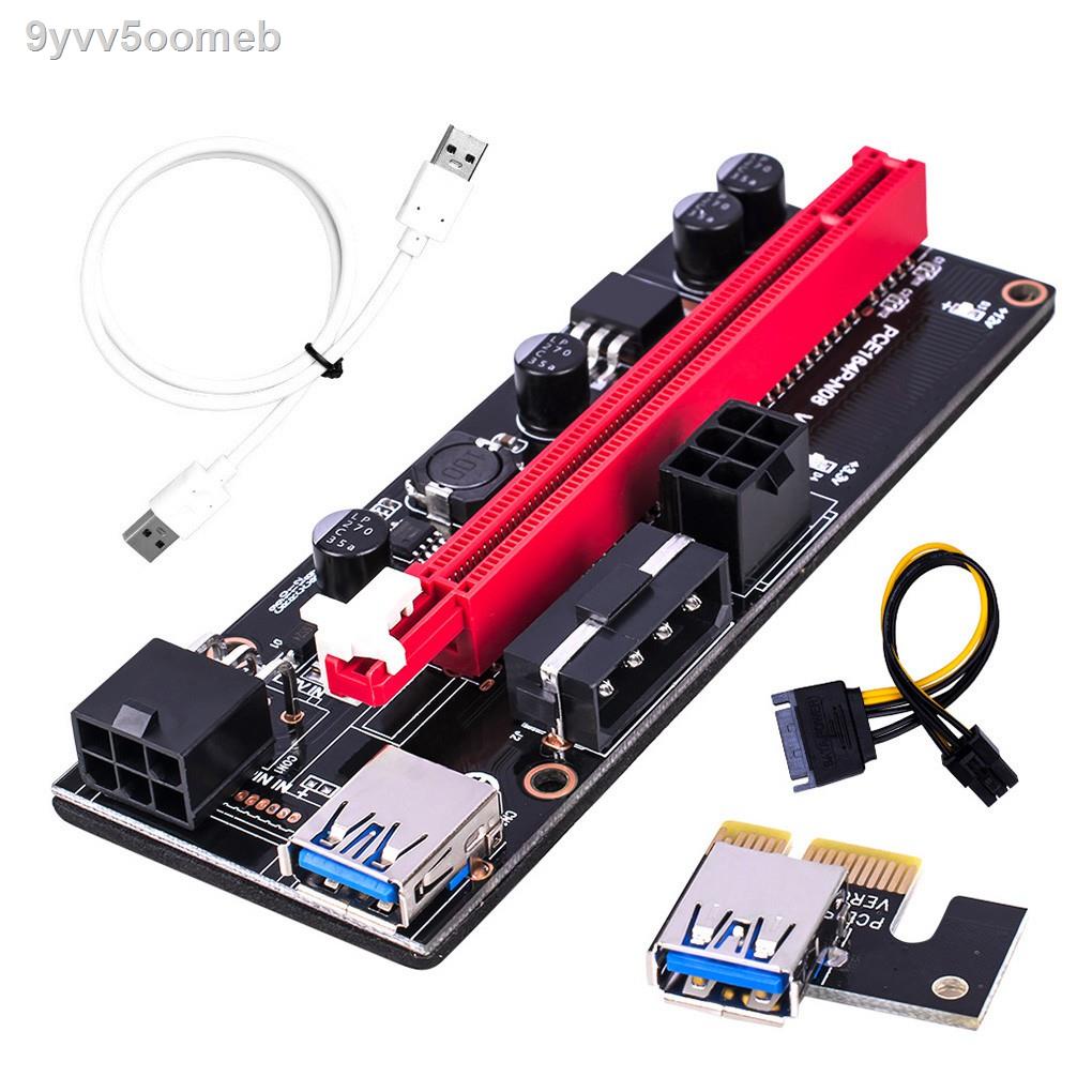 eaiovePCI-E Riser Board 1X to 16X GPU Extender Riser Card PCI-E USB 3.0 ...
