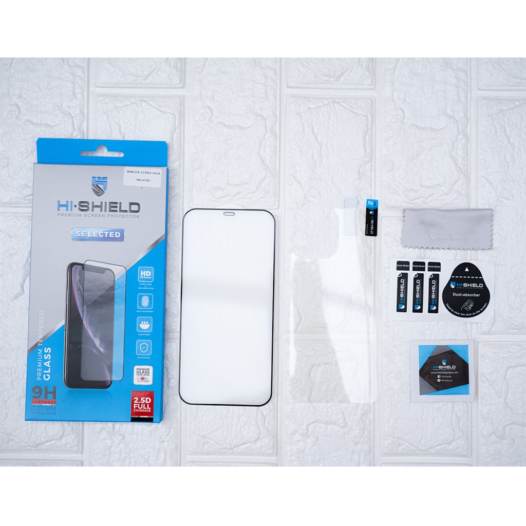 HI-SHIELD Selected ฟิล์มกระจก iPhone Full Coverage 2.5D[ฟิล์ม iPhone15 , iPhone14 , iPhone13 ...