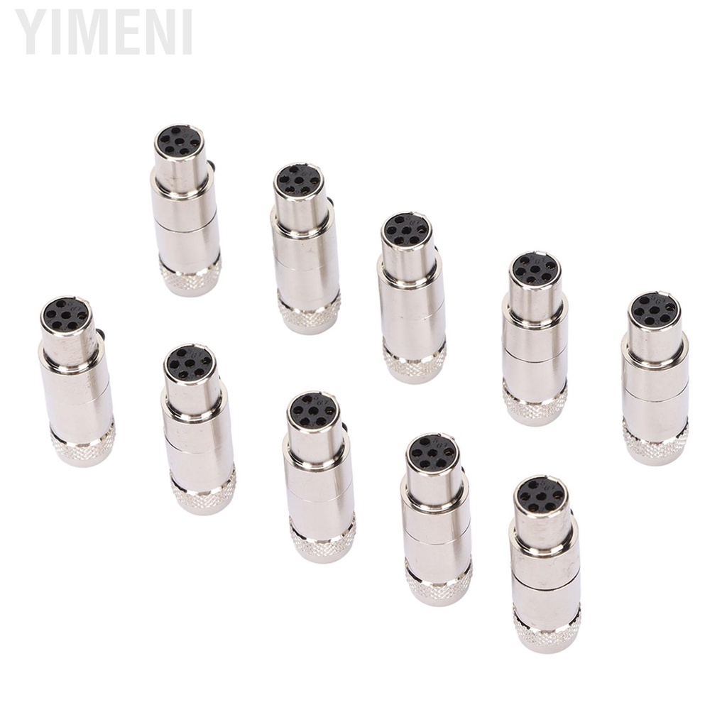Yimeni 10PCSSet Microphone XLR 6 Pin Female Plug Connector Cable MIC ...