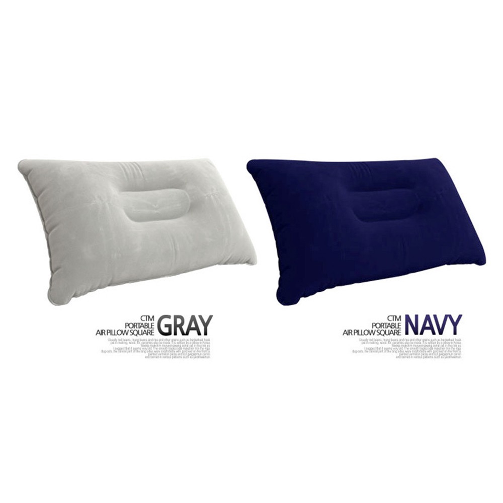 Outdoor Inflatable Pillow Large Thick Flocking Square Camping Sleeping ...