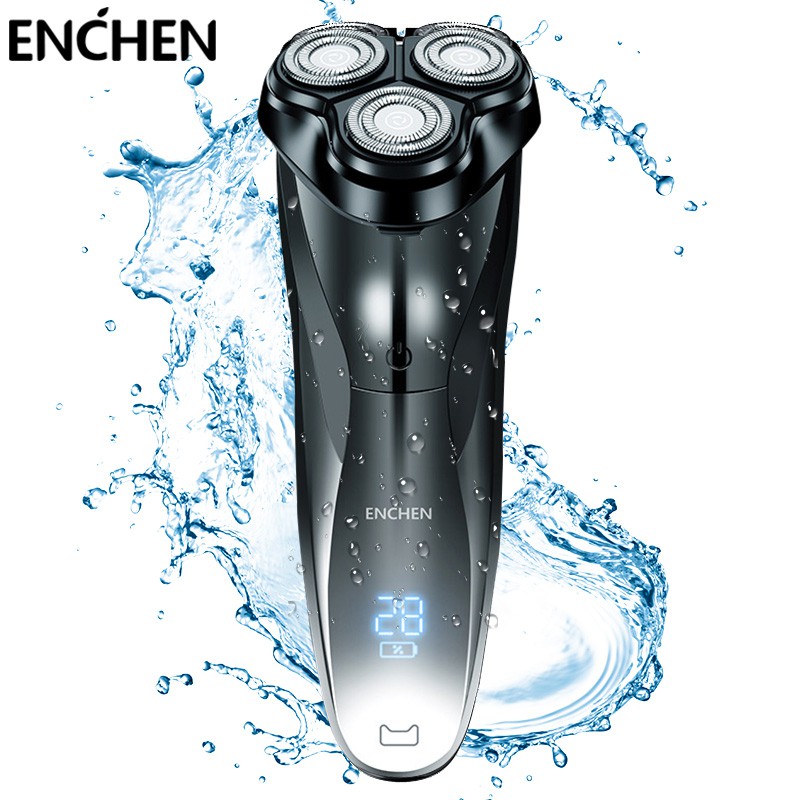 มีดโกนENCHEN Rechargeable IPX7 Waterproof Electric Shaver Wet and Dry ...