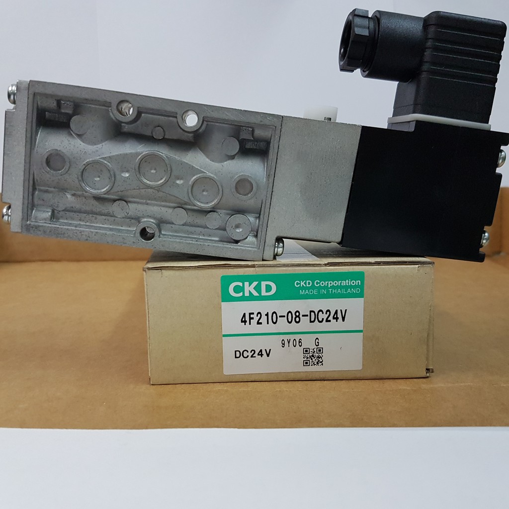 SOLENOID VALVE “CKD” 4F210-08-24DCV ของแท้ของใหม่ 100%TYPE 5/2 PORT ¼ ...