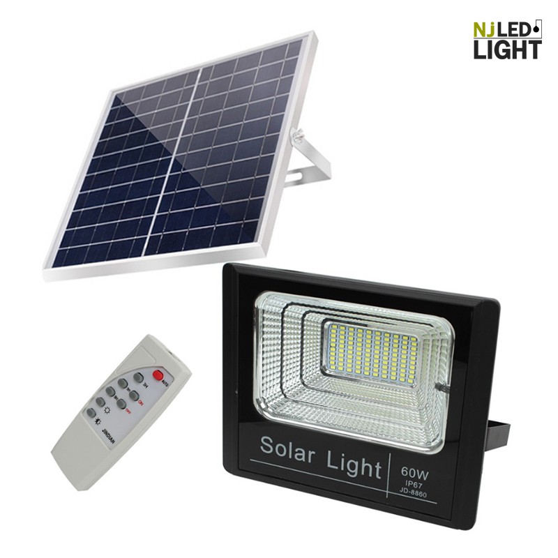 NJLED LIGHT JD ไฟสปอตไลท์ 60วัตต์ กันน้ำ IP67 ไฟ Solar Light Solar Cell ...
