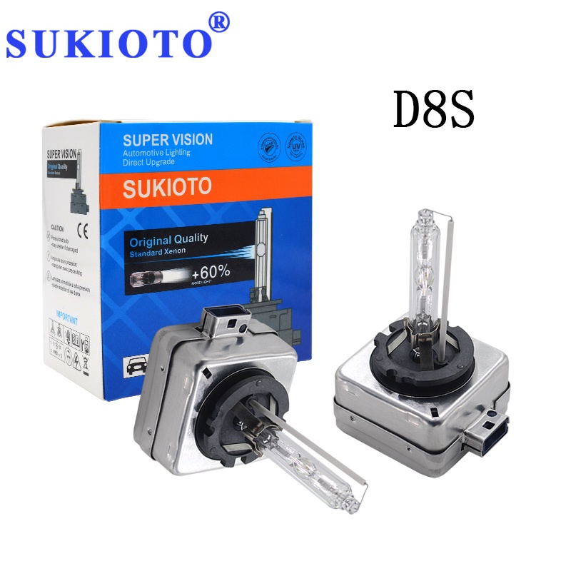 SUKIOTO 2PCS New OEM D8S 25W 4300K 5000K 8000K HID Xenon Bulb 35W 55W D8S 6000K Xenon Standard ...