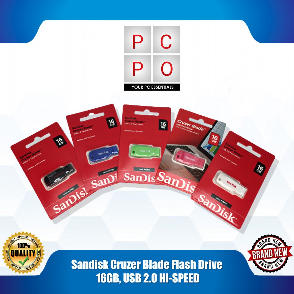 San-Disk Cruzer Blade Flash Drive 16GB, USB 2.0 HI-SPEED | Shopee Thailand