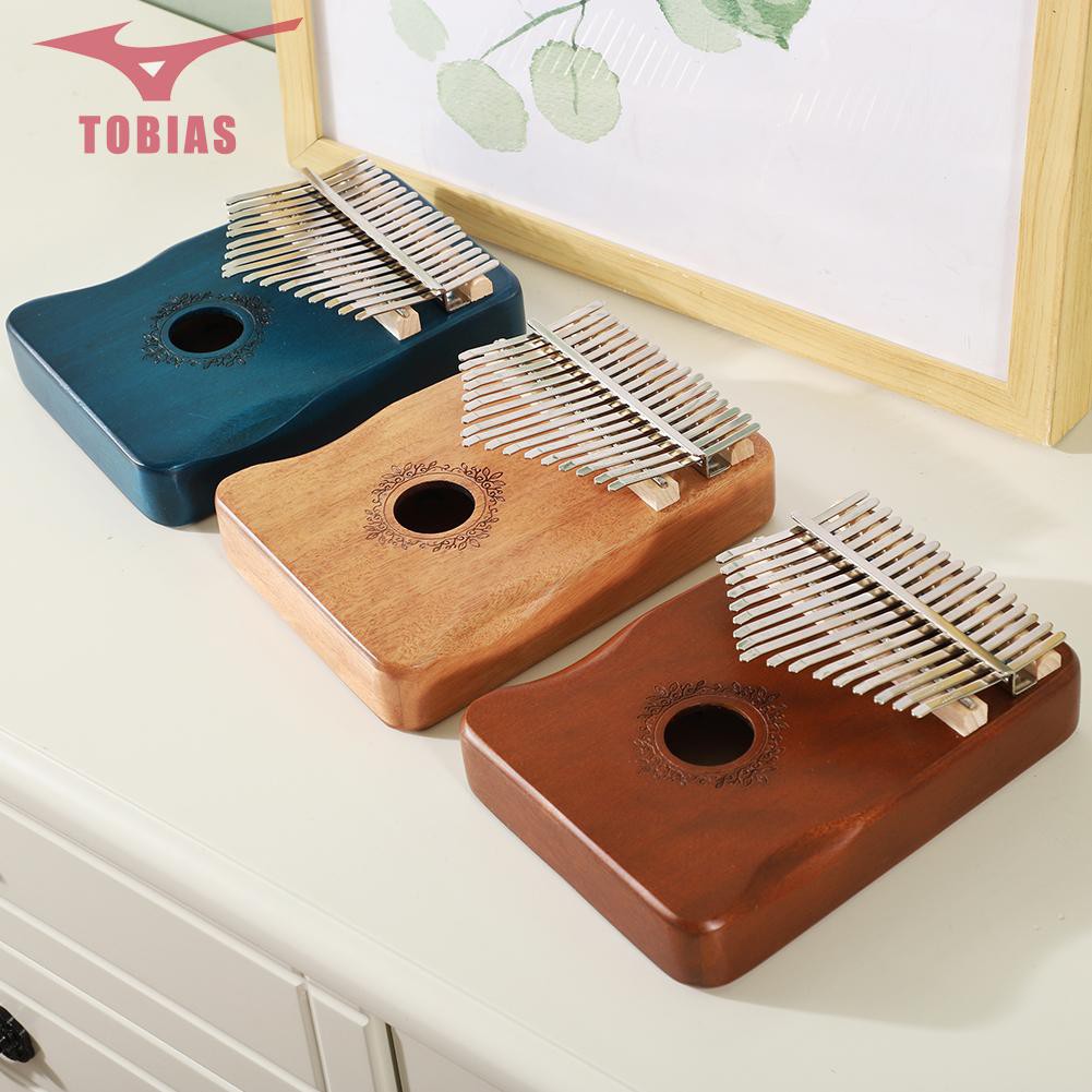 Tobias 17 Keys Wooden Kalimba Mahogany Thumb Piano Percussion Musical ...
