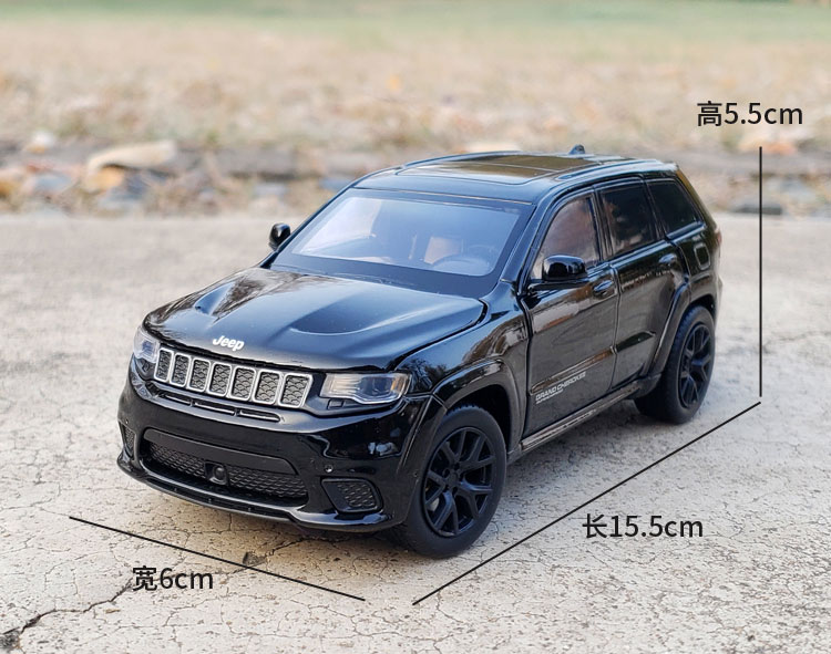 132 JKM For Jee Grand Cherokee Trackhawk WhiteBlackRed Diecast Model ...