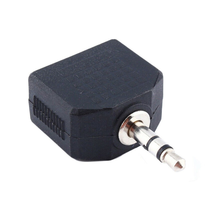 อะแดปเตอร์แยกสัญญาณเสียง 3.5mm Audio Double Jack Plug 1 Male to 2 ...