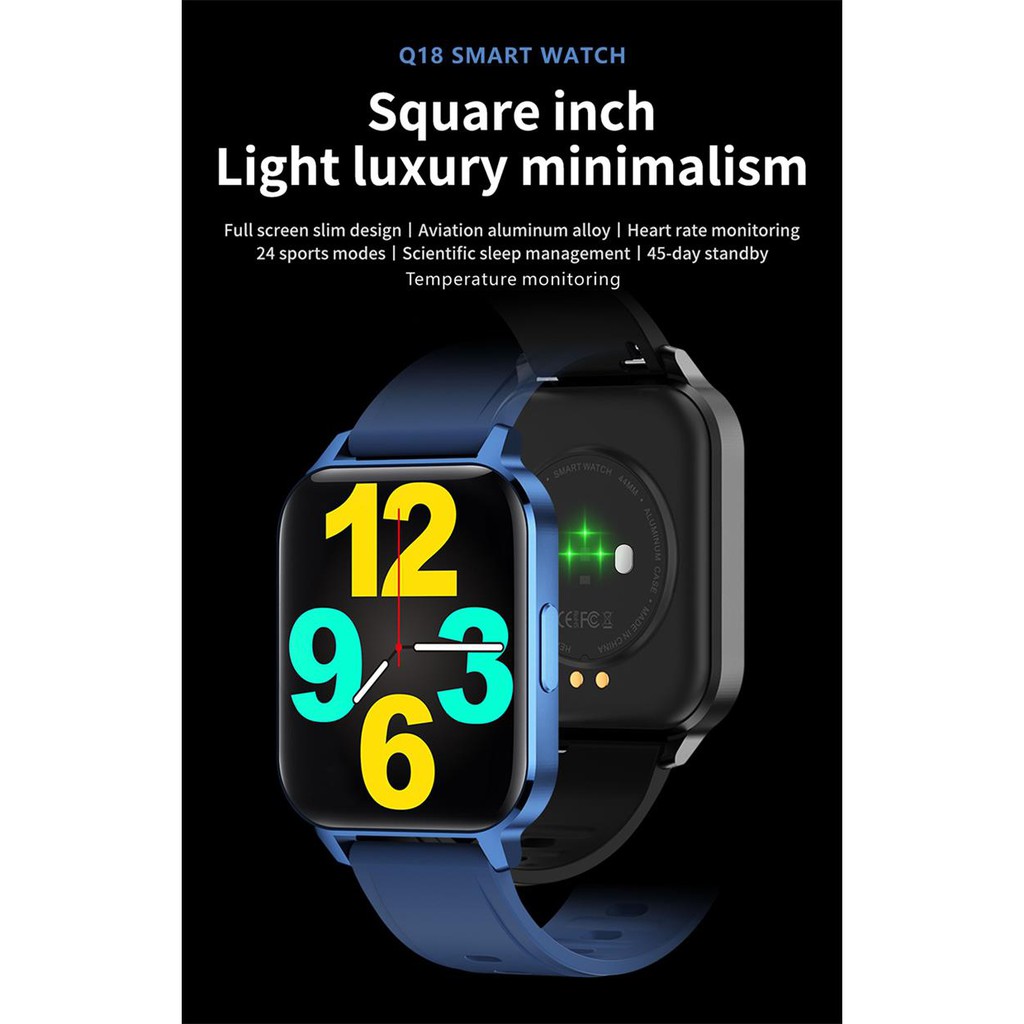 Aolon Q18 Pro นาฬิกาข้อมือ Smart Watch หน้าจอ 1 . 7 นิ้ว Ip68 กันน้ํา ...