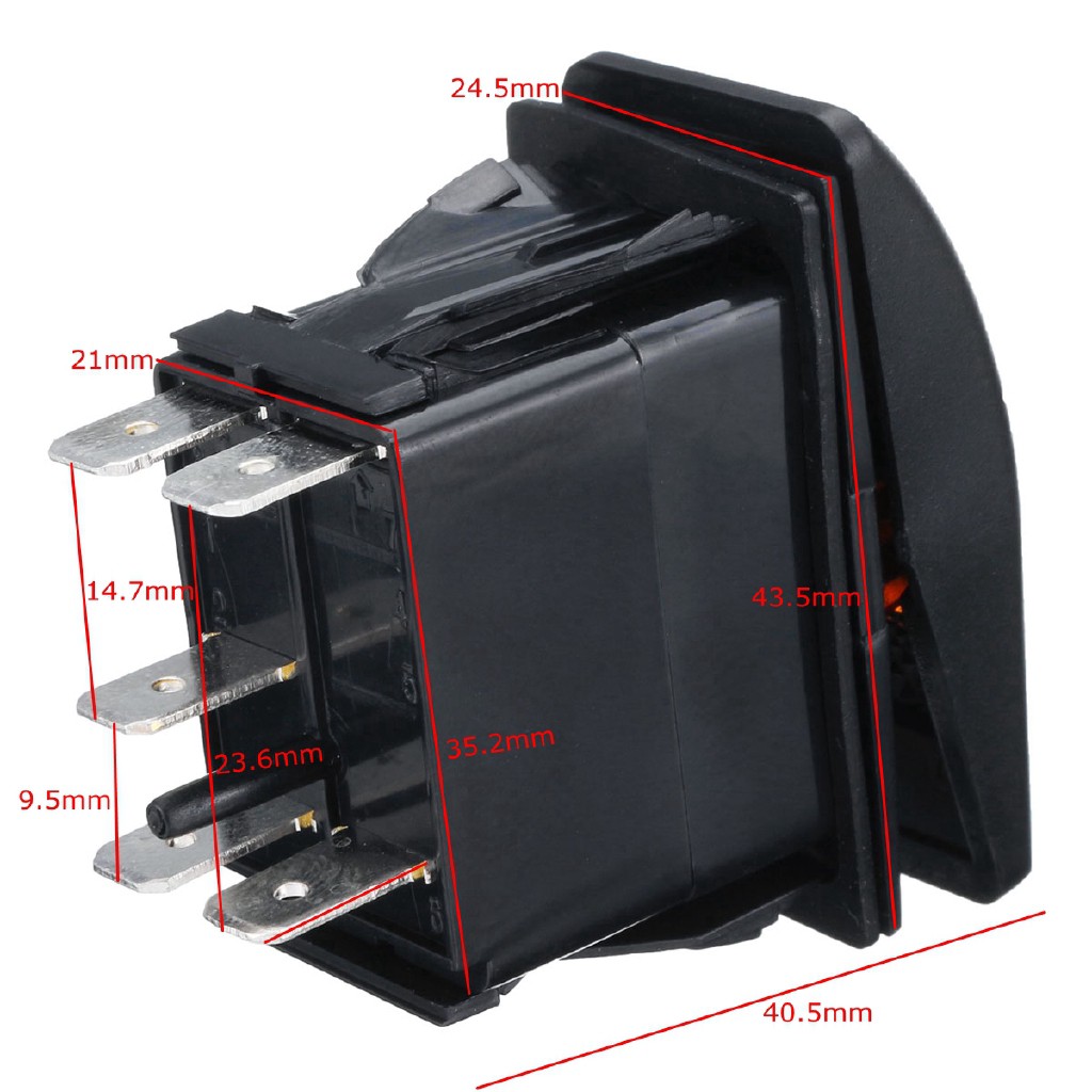 【Lila】Ready Stock 12V 24v 20A Car boat Bar ARB 5P Push Rocker Toggle ...