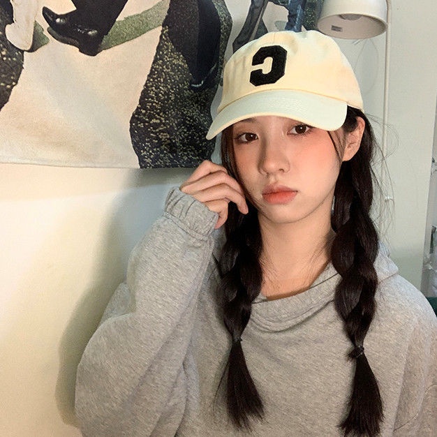 ins เวอร์ชั่นเกาหลีของ tide แบรนด์ Klein blue C ตัวอักษร soft top เบส ...