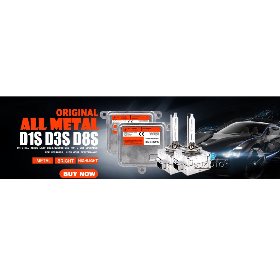 SUKIOTO 2PCS New OEM D8S 25W 4300K 5000K 8000K HID Xenon Bulb 35W 55W D8S 6000K Xenon Standard ...