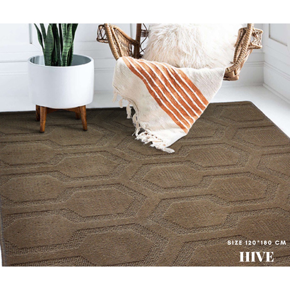 Carpets Inter พรมรุ่น Hive Size (M) ขนาด 120180 cm. พรมโมเดิร์น สี ...