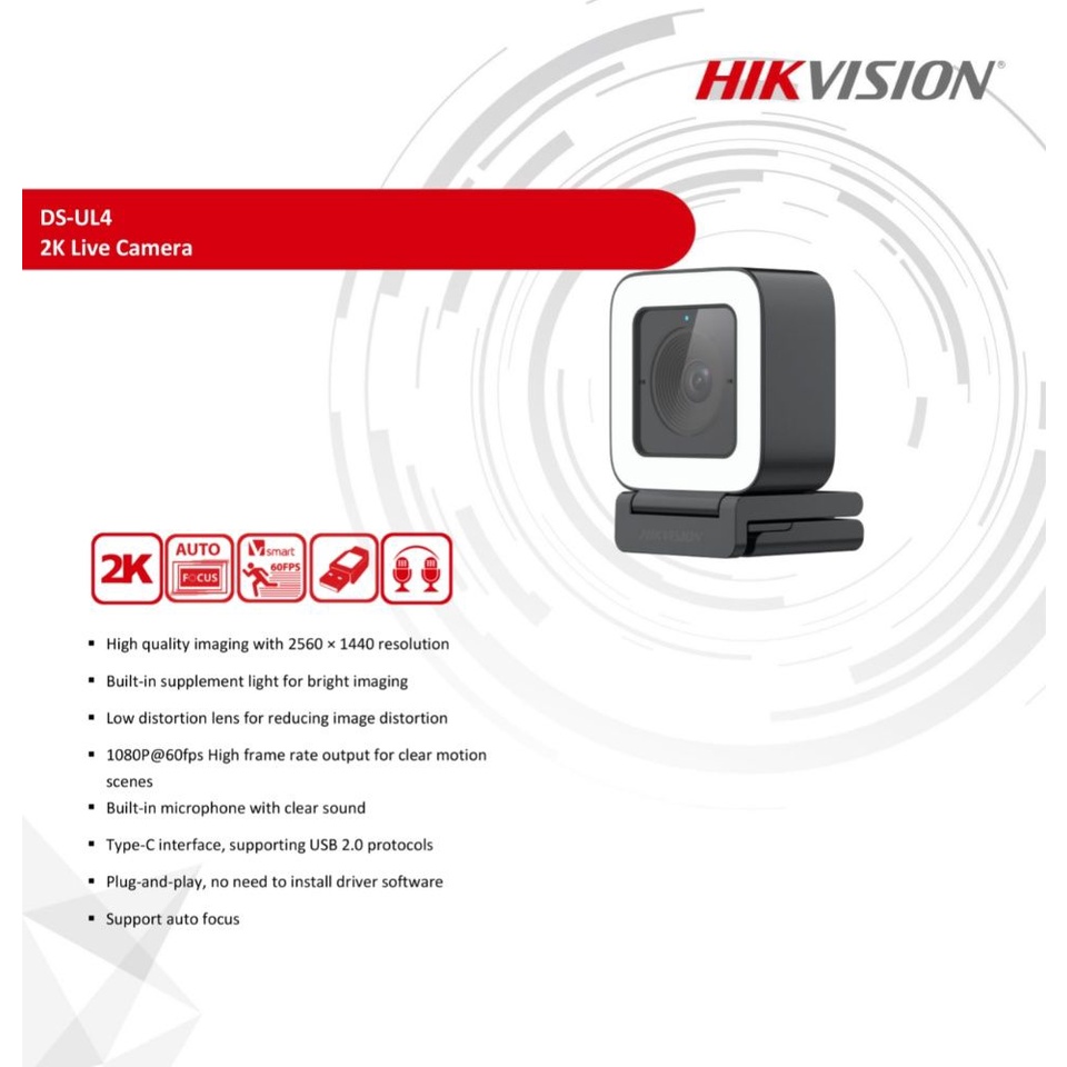 HIKVISION Web Camera Live Series 4MP 1440p รุ่น DS-UL4 BY YAS - yas ...