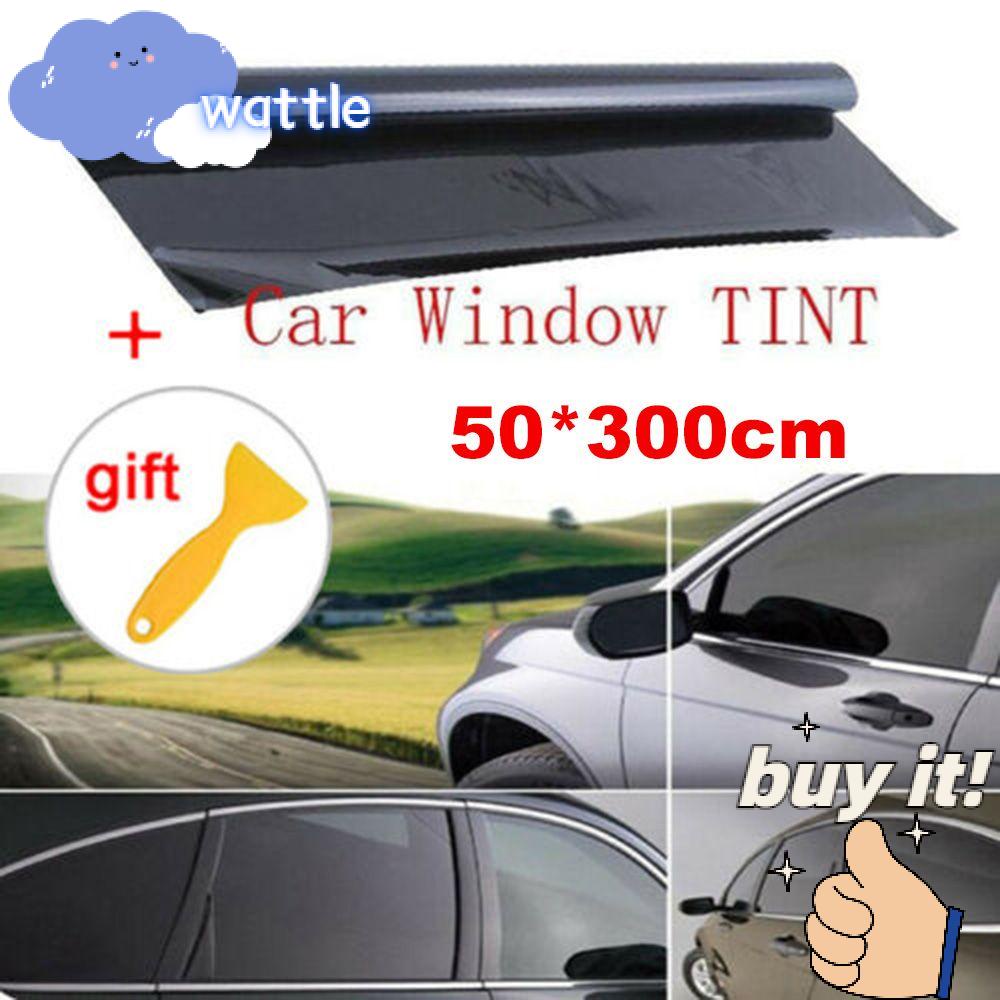 Wattle ฟิล์มบังแดดหน้าต่างรถยนต์ สีดําเข้ม 300x50 ซม - wattle.th - ThaiPick