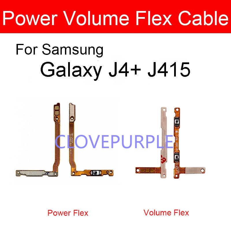 สายเคเบิ้ล Flex สําหรับ Samsung Galaxy J4+ J4Plus J4Plus Sm-J415F J415F ปุ่มสวิทช์ควบคุมระดับ ...