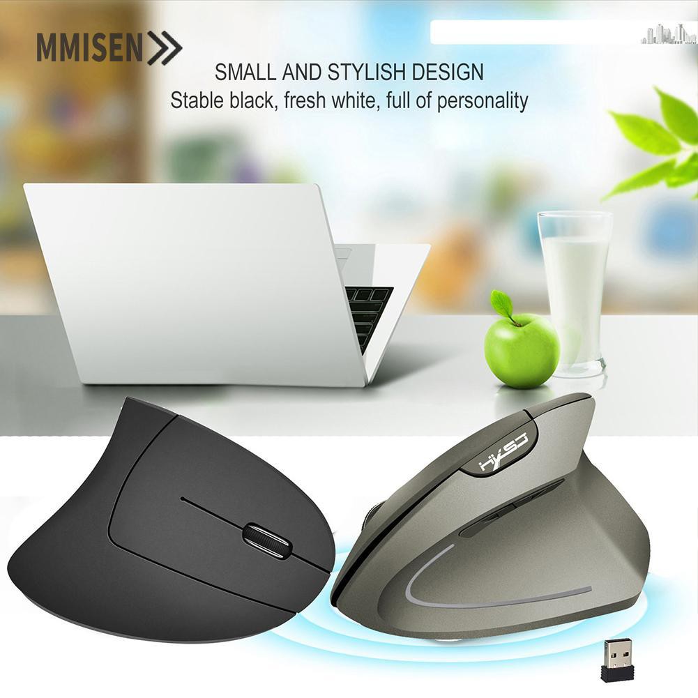 Mnisen T24 Wireless Ergonomic Vertical Mouse 2400DPI 6 Keys Optical ...