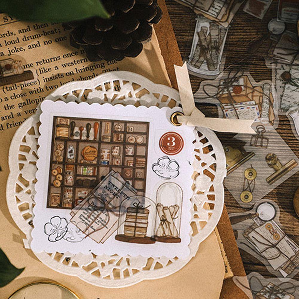 AARON1 Creative Sticker Vintage Sticker School Stationery Decorative ...
