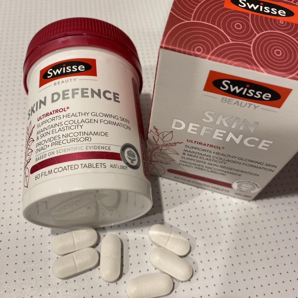 พร้อมส่ง Swisse Skin defence 60 เม็ด วิตามินฟื้นฟูผิว ป้องกันริ้วรอย ...