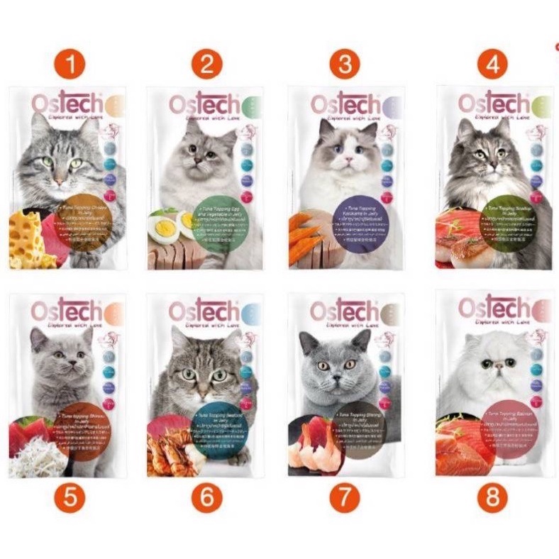 Ostech Pouch อาหารเปียกแมว ขนาด 80g - chokkasetpetshop - ThaiPick