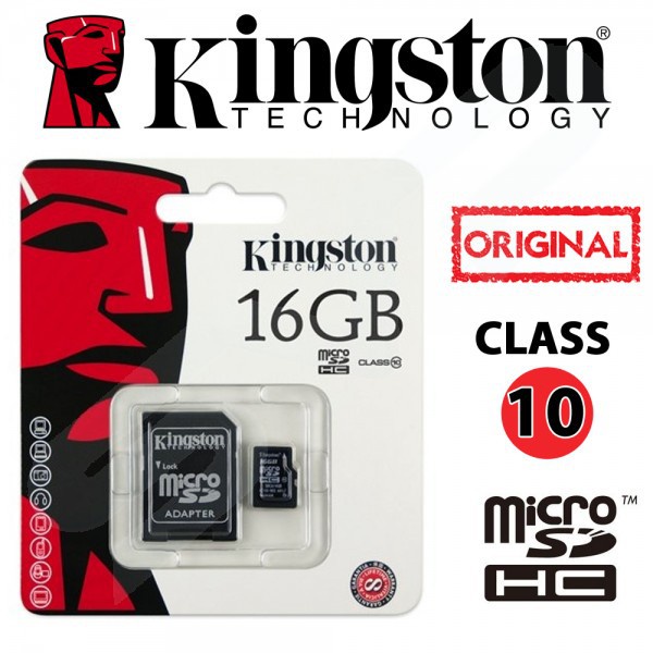 MicroSD 16G Class 10 Memory Card Kingston Box - f4l684j5m4 - ThaiPick
