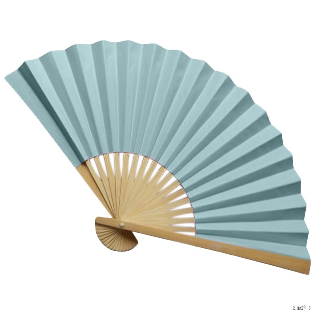 ☽25# Hand Held Fan Bamboo Paper Pattern Chinese Style Folding Fan ...