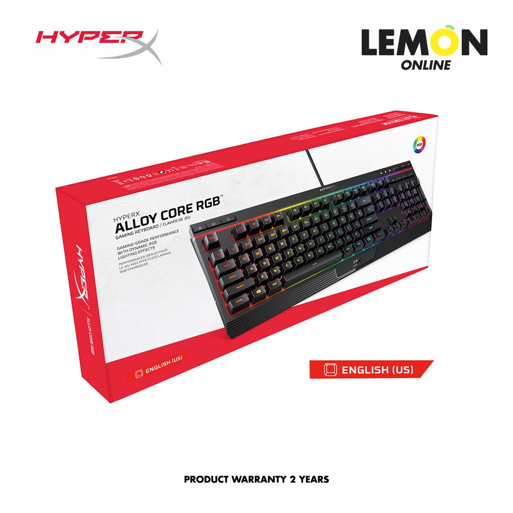 จัดส่งในวันเดียวกันHyperX Gaming Keyboard Alloy Core RGB Membrane ...