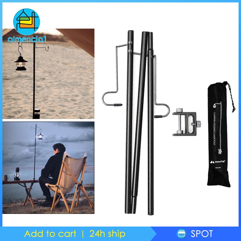 [ALMENCLA1] Outdoor Camping Folding Lamp Post Pole Hanging Lights ...