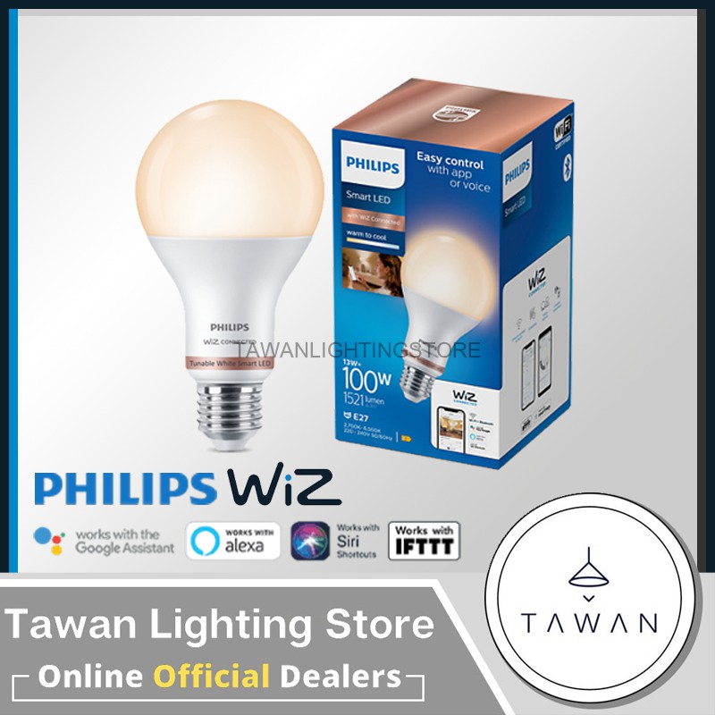 รับประกันศูนย์ไทย???? Wiz Wi-Fi Tunable White Bulb 13W A67 หลอดไฟอัจฉริยะ 13วัตต์ 2700K-6500K ...